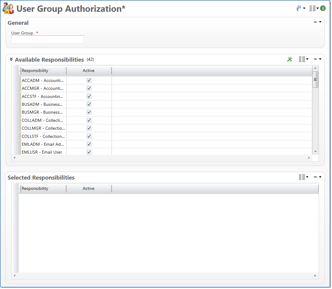 User Group Authorization